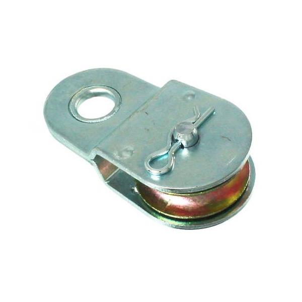 鉄製の滑車です。滑車・ブルックシリーズ荷物等の吊り上げや引っ張り作業。ロープを通し固定タイプの滑車として使用できます。■サイズ：38mm■鉄hilogik / はいろじっく