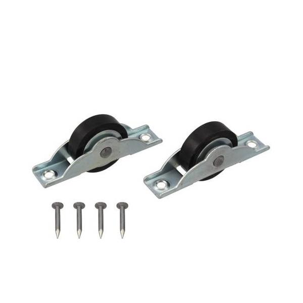 敷居の上を走る平型の戸車です。網戸・サッシ・雨戸・引き戸の戸車交換シリーズ一般住宅引戸用戸車。音が静かなゴム車です。■タイプ：平■サイズ：30mm■入数：2■枠：鉄枠■車：ゴム車hilogik / はいろじっく