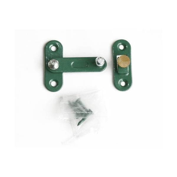 開き戸などを固定する金具です。防犯用補助錠金具開き戸等の施錠。扉の開き止めに便利です。■サイズ：小■本体金具ビスピッチ：28mm■受け金具ビスピッチ：33mm■鉄hilogik / はいろじっく