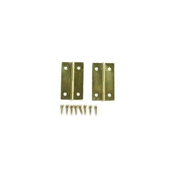 家具・建具の組立・補修等に最適な蝶番です。家具・タンスの蝶番(丁番)シリーズ家具・建具の開き扉用丁番。開き戸などの開閉軸に用いる金物です。■材質：真鍮■入数：2枚■サイズ：38mmhilogik / はいろじっく