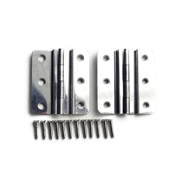 家具・建具の組立・補修等に最適な蝶番です。家具・タンスの蝶番(丁番)シリーズ家具・建具の開き扉用丁番。食器棚などの開き戸に最適です。■サイズ：46×52mm■特徴：ステンレス製でさびにくい。■材質：ステンレス■入数：2枚hilogik / ...