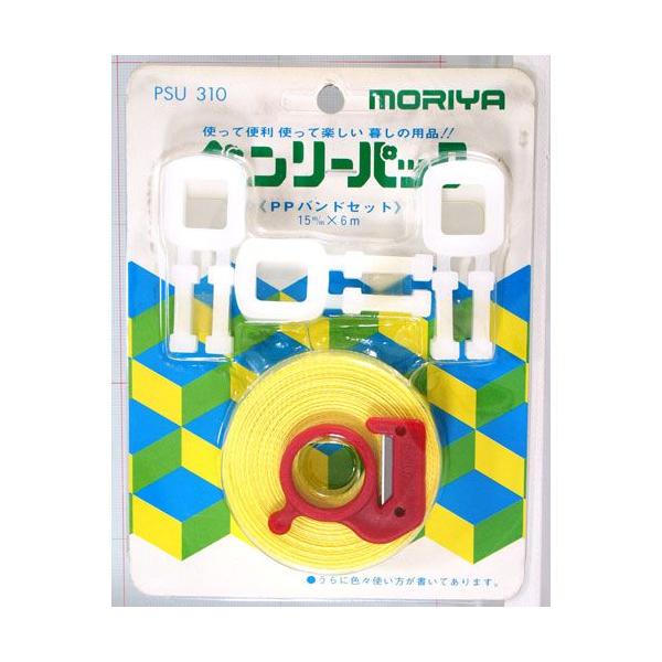 専用工具なしで、ＰＰバンドを強く締付け結束出来ます。セット内容：ＰＰバンド 6ｍ　ストッパー9個　指カッター1個