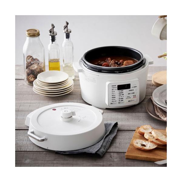 圧力調理でいつもの調理時間を短縮、本格料理も簡単に調理できる電気圧力鍋です。高さを抑えた設計なので、グリル鍋としても使える2WAYタイプでお鍋もできます。6種類の自動メニュー搭載で普段作る料理が、ボタン1つで簡単に作れます。6種類の手動メニ...