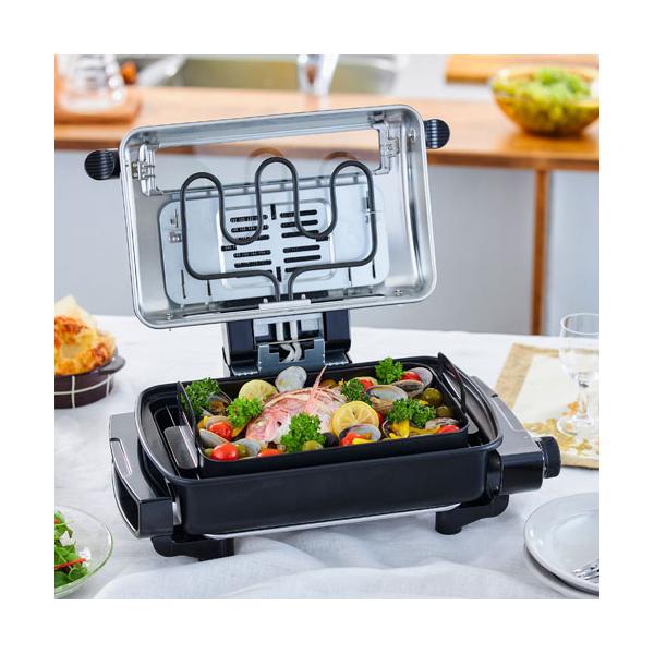 魚やお肉など様々な料理に使えるマルチロースターです。大きなサンマも焼けるワイドサイズで、1度にサンマがまるごと4尾焼けます。裏返し不要な両面焼きで、焼き網は2段階の高さ調節が可能です。プレート付きで調理の幅が広がります。脱臭効果のあるセラミ...