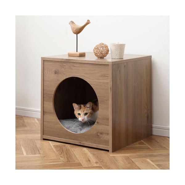 インテリアに馴染みやすいウッディペットハウスです。取り外し可能なクッション付きです。※小型犬・猫アイリスオーヤマ / あいりすおーやま / IRIS OHYAMA