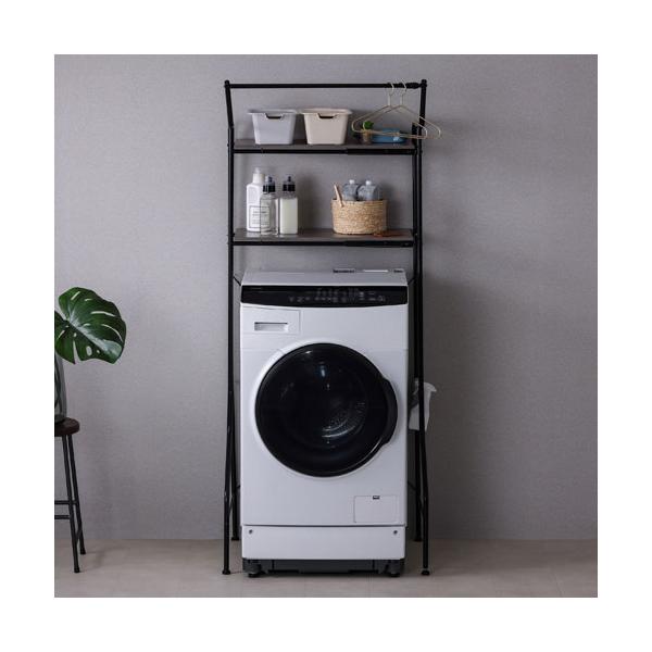 ハンガーバー付きのシンプルなデザインのスタイルランドリーラックです。ハンガーバーはバスマットやバスタオル、洗濯物のちょい干し、ちょい掛けなどに便利です。設置場所に合わせてサイズ調節ができる幅伸縮タイプです。インテリアに馴染む木目調の棚板は、...