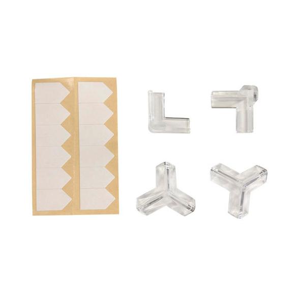 【商品説明】角にぶつかった時の衝撃をやわらげます。角を三方向からカバーできます。クリアタイプなので、透明で目立ちにくいです。専用両面テープ入りで簡単に取付られます。【用途】ご家庭での危険個所(コーナーや家具)での事故防止に。【仕様】色：クリ...