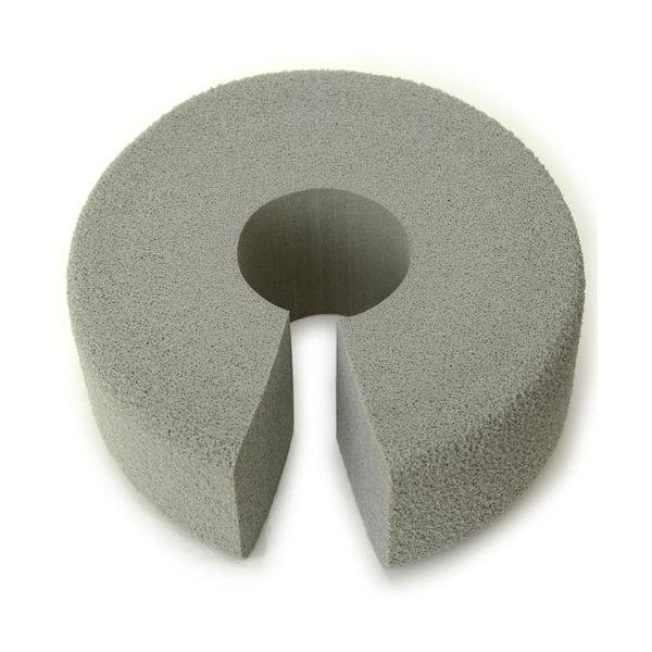 【商品説明】指はさみの事故防止にドアに挟むだけ。クッション性の高い素材を使用しているので、手や指を傷つけません。【用途】ドアを閉めても少し隙間を残し、お子様の手や指をはさむ事故を防ぎます。【仕様】色：ライトグレー寸法：直径×内径×厚(cm)...