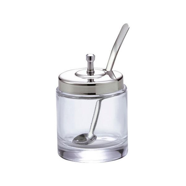 お客様ごとに提供できるミニラー油入れです。テーブルに調味料容器を置いておかず、その都度、提供できるので衛生的です。直径×高さ(mm)：45×65(スプーンセット時高さ78mm)重さ：85(g)容量(cc)：45素材・材質：フタ・スプーン：1...