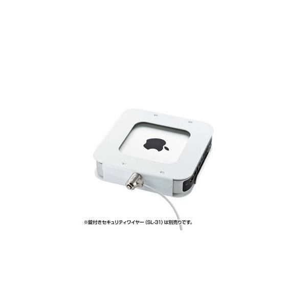 Apple Mac miniに取り付けて、盗難から防止します。ベースとフタ部品をスライドで接続し、別売りのセキュリティワイヤーで固定するだけの簡単設置です。（サンワサプライ製 SLE-6Sシリーズなどに対応）製品取り付け後も、電源コード、コ...
