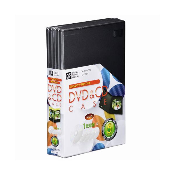 【特長】● 厚さ7mmのスリムタイプ● 1ケースに1枚収納● 5個パック【仕様】■ DVD/CD収納枚数：1枚■ 本体寸法(約)：幅135x 高さ191x 奥行7mm■ パック数：5個オーム電機 / おーむでんき / OHM