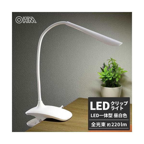 ■クリップではさんでも、机などに置いても使える。■セードの向きが自由に調整できるフレキシブルアーム。■LED一体型。■USB電源。(ACアダプター別売)■照度は約1200ルクス。(直下25cmで点灯時)■全光束は約220ルーメン。■本体カラ...