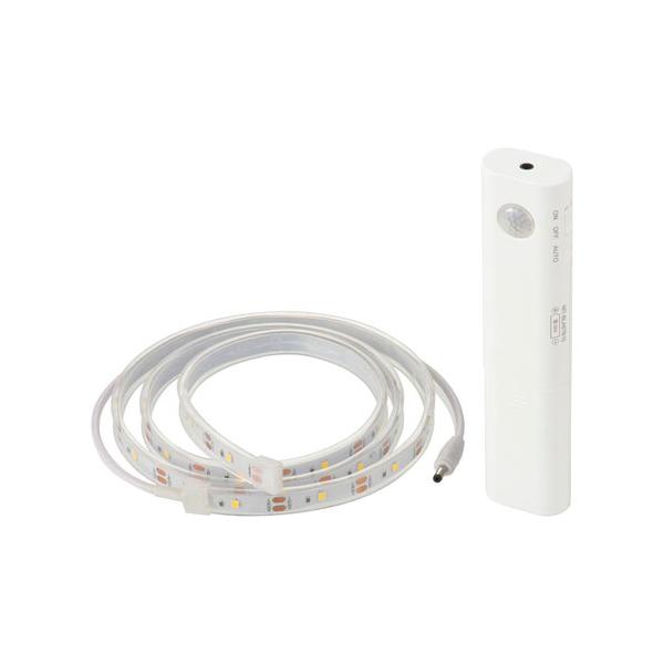 ■お好みの長さにカットしてご使用できます。■付属の両面テープまたはマグネットテープで設置します。■暗い場所で人の動きを検知して自動で点灯します。■乾電池式で電源の取れない場所でも使用できます。■ON(常時点灯)/OFF(消灯)/AUTO(セ...