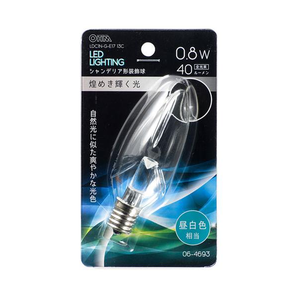 ■ LED電球 シャンデリア球形 装飾用■ 自然光に似た爽やかな光色■ 切れにくく長寿命■ 消費電力が少なく、電気代が安い■ 一般電球と比べ発熱が少ない■ 昼白色相当 クリア■ 口金はE17オーム電機 / おーむでんき / OHM