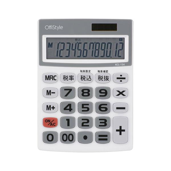 ■ソーラーパネル&amp;電池のダブルパワー。■大型液晶・大型キー電卓。■税計算機能でお好きな税率に簡単設定。■12桁表示、早打ち対応キーなど、便利な機能が充実。【仕様】電源：ソーラー電池内蔵、DC1.5V ボタン型電池(LR1130)×1...