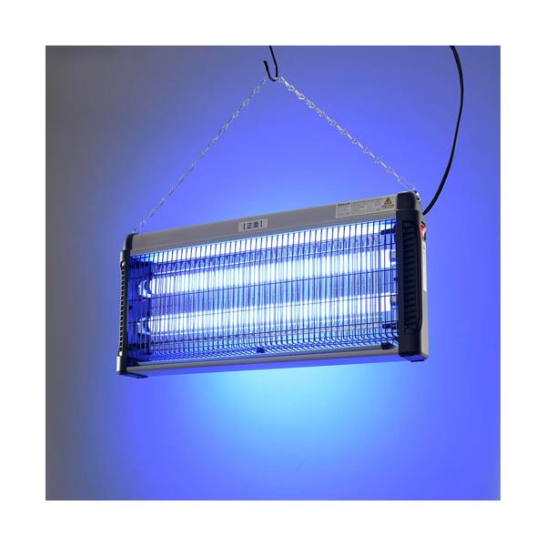 【特長】・誘虫効果の高い光で虫を誘い高電圧で撃破・電源スイッチ付き・屋内専用・吊り下げ設置【仕様】定格入力：AC100V 50/60Hz 22W定格2次電圧：約DC1200V定格2次短絡電流：約6.0mA使用誘虫灯：FL15BL×2本本体寸...