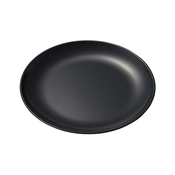 おしゃれなフラットプレートです。ビュッフェやオードブルの盛り付けに最適です。外寸サイズ(mm)：250φ×24重量：256材質：メラミン樹脂食器洗浄機対応：可電子レンジ対応：不可エンテック / えんてっく / ENTEC