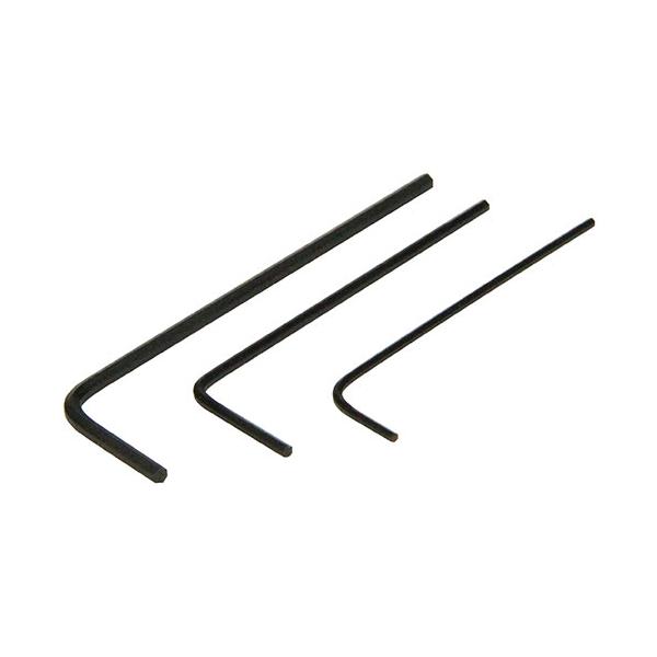 極小ミリサイズの六角棒レンチセットです。【用途】六角穴付ボルト・六角穴付き止めネジの締め付け、緩め作業。【機能】小径の六角穴付きボルト・止めネジに最適です。【仕様】3本組。