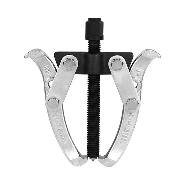 ギアやプーリーの引き抜き作業に便利です。【用途】機械の軸部からの、ギアやプーリーの引き抜き作業。【機能・特徴】100mm径までのギヤ・プーリーを引き抜くことができます。【仕様】2本爪。引き抜き物の直径：最小50mm・最大100mm爪の届く長...