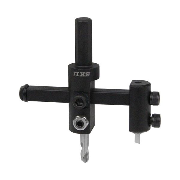 コバルトハイス刃(Co-HSS)採用で、切削性能が向上しました。鉄・ステンレス(SUS430)・アルミ等の穴あけ。これひとつで直径30〜130mmまでの穴あけが可能です。