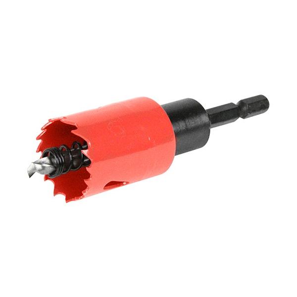 貫通穴あけが可能です。【商品サイズ】幅28×高さ105×奥行28mm 重量112g【用途】一般鋼(鉄)・木材・塩ビ・石膏ボード等への穴あけ作業。【機能・特徴】ツバ無しタイプなので、貫通穴あけ作業でも使用可能です。刃先にはM42コバルトハイス...