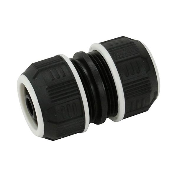 これ1つで内径12mm〜19mmまでのホースに対応します。【用途】一般散水用品。【機能】幅広いホースに対応、コネクターとコネクターをつなぎます。ラバー付き滑り止め仕様です。【仕様】大口径対応。適合ホース内径：12〜19mm。適用ホース外径：...