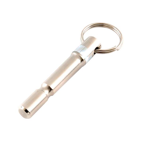 カギや工具の取付け自在です。■キー等の保持、紛失防止。■ビットホルダー(別売)と合わせてご使用ください。■使いやすい丸軸タイプです。■スライド脱着で取替が簡単です。【仕様】サイズ：幅5×高さ55×奥行き5mm重量：13gカラー：シルバー6....