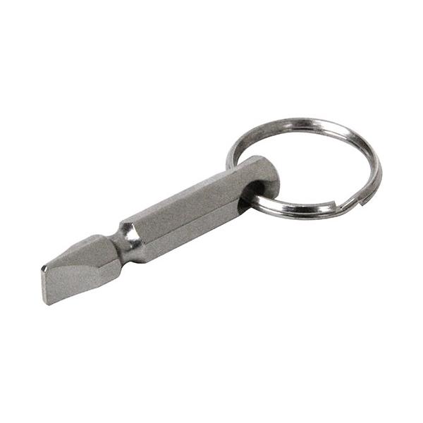 ビットホルダーに接続して鍵や小物の携帯に使用します。■鍵・小物の携帯。■ちょっとしたこじあけなどが出来るマイナス刃先です。【仕様】サイズ：幅20×高さ65×奥行き20mm重量：12g刃先：マイナス材質：スチール【注意】・キーアダプターはDX...