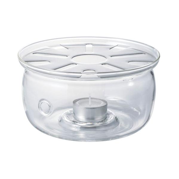 ●ポットで入れたお茶をそのまま保温できるウォーマーです。●キャンドル1個付。■商品詳細幅×奥行×高さ(mm)：125×125×80質量(g)：約300材質：金属プレート/ステンレス、本体/耐熱ガラスハリオ / はりお / HARIO