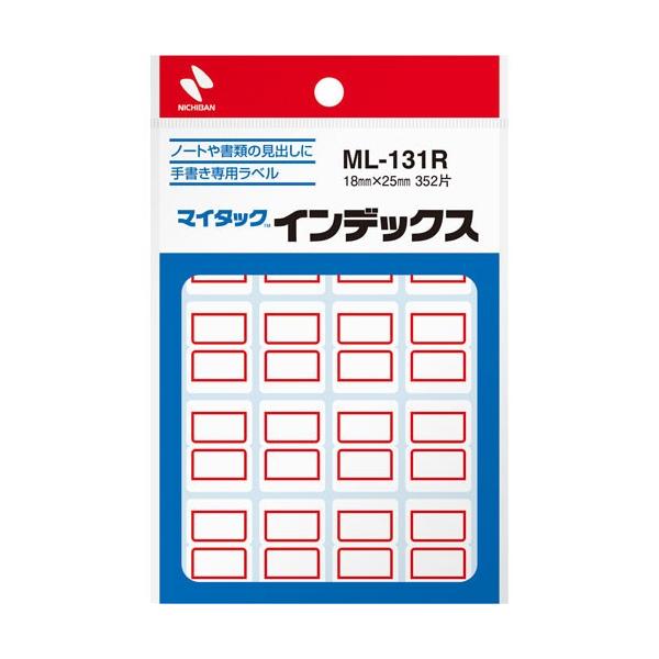 帳簿類や書類の見出し・整理に。■ 入数： 1P■ 本体色(軸色)： 赤枠■ 1P入数（片）： 22シート（352片）■ ラベルサイズ： 縦18×横25mm■ 材質： ラベル＝上質紙，はく離紙＝ノンポリラミ紙NICHIBAN / にちばんイン...