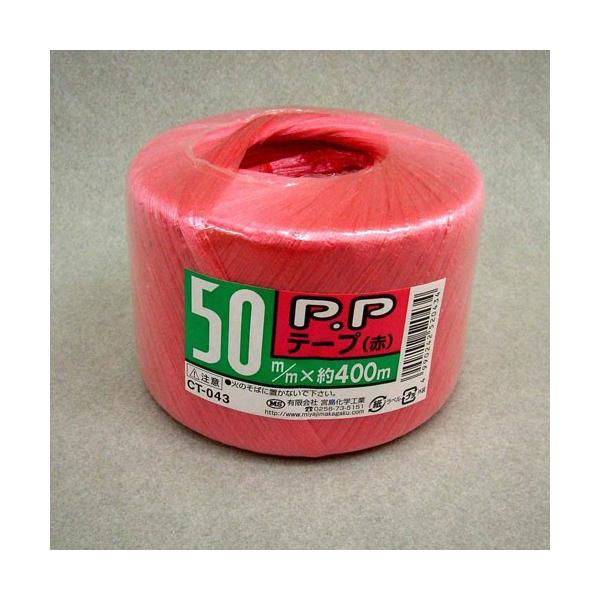 柔らかく軽いため、作業効率がよい結びやすく、ほどけにくい、滑らず伸びないコンパクトなサイズ持ち運びに便利で経済的 約50mm幅の平紐色：赤幅(mm)：50長さ(m)：400材質：ポリプロピレン
