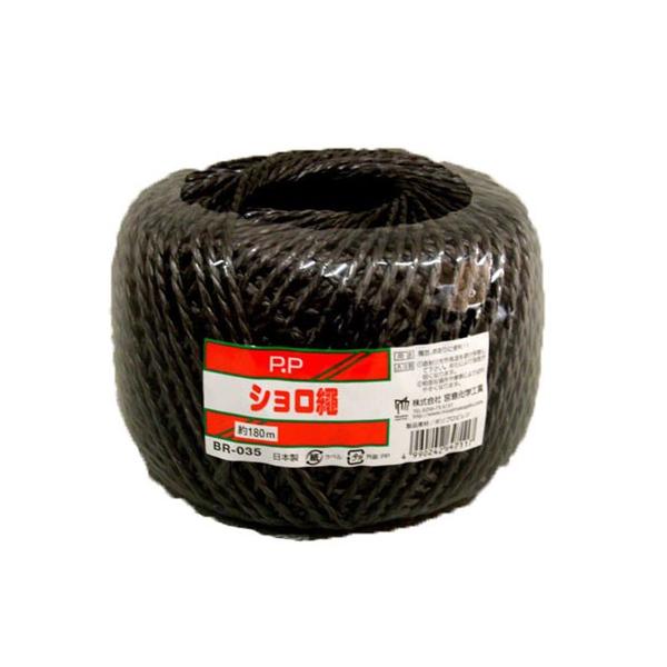 細くて軽いので持ち運びに便利2本撚りの溶着無しのロープ状色：黒サイズ：幅3mm×長さ180m材質：ポリプロピレン