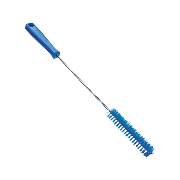 ●チューブや容器の内面、器具の細かい隙間の洗浄に最適。【仕様】ブラシサイズ(mm)：30×150全長(mm)：500材質：芯部：ステンレス、グリップ部：ポリプロピレン、毛：PBT耐熱温度：130℃