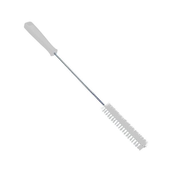 ●チューブや容器の内面、器具の細かい隙間の洗浄に最適。【仕様】ブラシサイズ(mm)：30×150全長(mm)：500材質：芯部：ステンレス、グリップ部：ポリプロピレン、毛：PBT耐熱温度：130℃