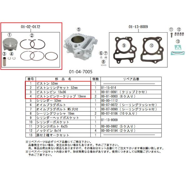 ※詳細な出荷時期はご注文後にメールでご案内します。■適合車種モンキー　モンキー   　　備考: (FI)R-Stage Bore＆stroke Up 106cc■商品番号01-02-0172■JANコード4514162293614■商品概要...