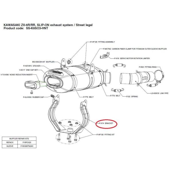 ※詳細な出荷時期はご注文後にメールでご案内します。■適合車種ZX-6R　ZX-6R 年式: 06  ■商品番号P-X14■JANコード4538792215709■商品概要【適合品番】SS-K6SO3-HNT