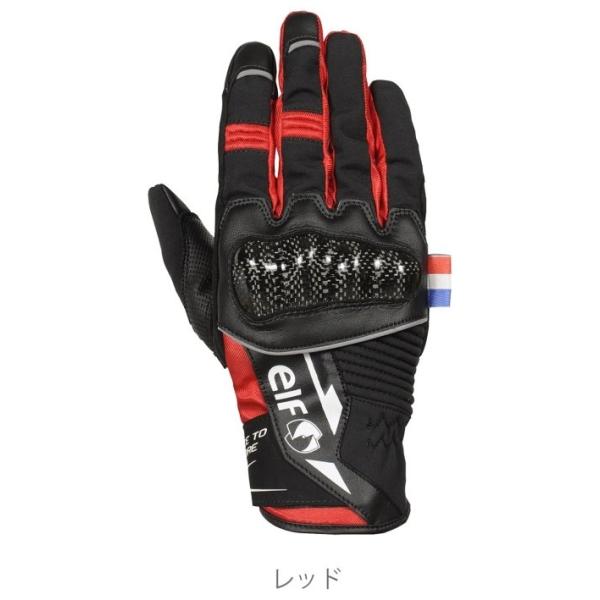 ※詳細な出荷時期はご注文後にメールでご案内します。■商品番号EG-A511■JANコード4562446537862■商品概要【カラー】レッド【素材】［甲側］ナイロン／PUレザー／カーボンナックルプロテクター／リフレクター［掌側］人工皮革／導...