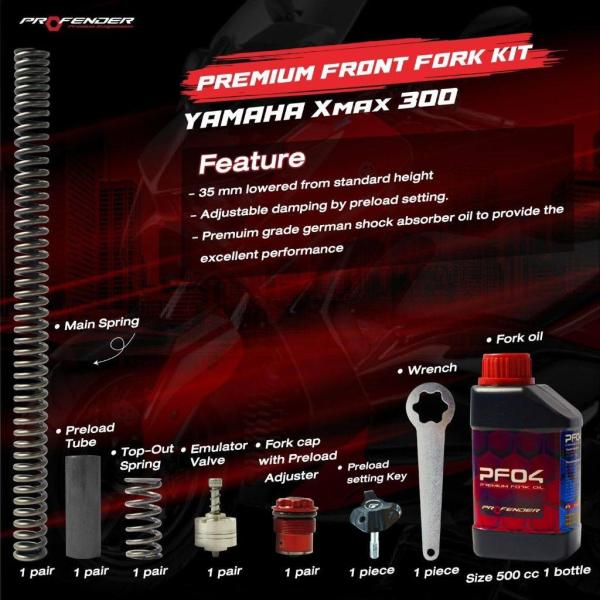 ※詳細な出荷時期はご注文後にメールでご案内します。■適合車種XMAX 300　XMAX 300   ■商品番号Profender-Shockbreaker-FR-Fork-Kits-Xmax-300-LW-35■商品概要Specificat...