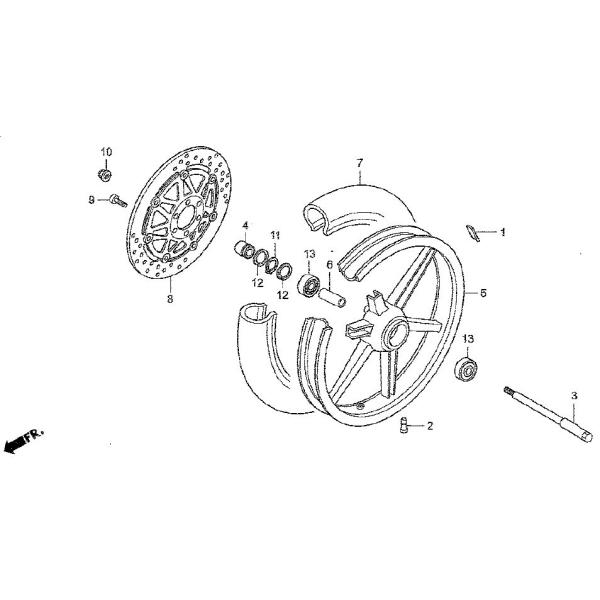 ※詳細な出荷時期はご注文後にメールでご案内します。■適合車種NSF250R　NSF250R   ■商品番号45120-NX7-003■商品概要画像番号：8