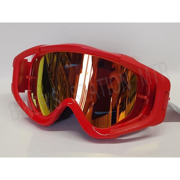 ◆SWANSが誇るダートゴーグルシリーズの最高峰◆MX-TALON ダートゴーグル◆税込定価：12,100円◆フレームカラー：レッド×マットレッド◆レンズカラー：フラッシュオレンジミラー×スモーク◆あらゆるヘルメットに対応する「トリガーパー...
