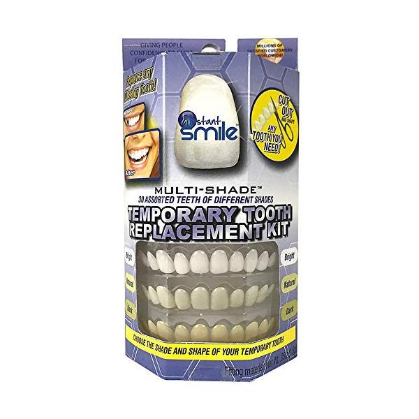 「商品情報」抜けた歯の悩みを安価でスピーディーに解決します。歯医者に行く時間がない方、デートや面接に自信を持って笑顔で行きたい方をサポートするキットです。「主な仕様」サイズ:ブライト+ナチュラル+ダーク+フィッティングキット原産国:中国内容...