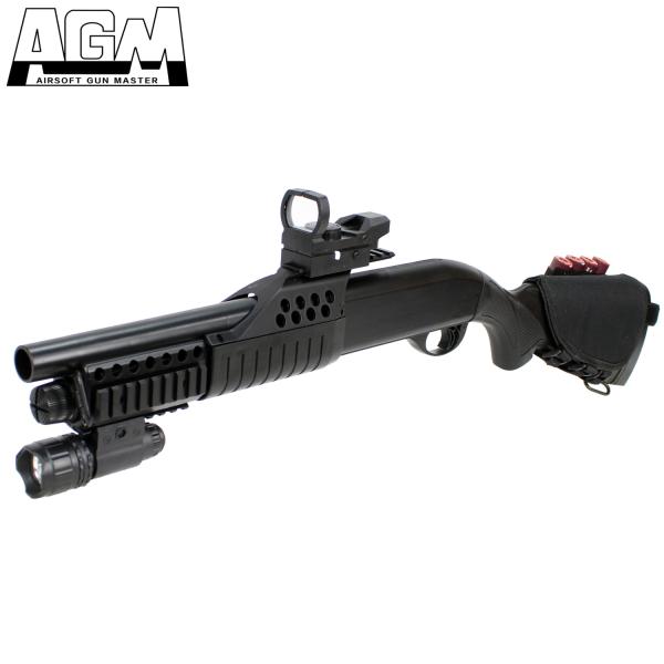・メーカー：AGM・材質：プラスチック・動力：エアコッキング・付属マガジン：シェル型マガジン（単発式）・レイル：20mmレイル・可変HopUp機能搭載・付属品：ダミーダットサイト/ダミーライト/シェル型マガジン（4個）※付属品のダットサイト...