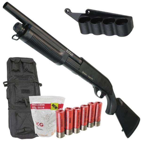 （セット詳細について）最初から各種対応のオプションが付いてくる安心セット。1つ1つ買うよりも絶対お得なセット内容となります。【スペシャルセット内容】●CM350 M870 ショート 固定ストック スポーツライン（BK/SV 2色から選べます...