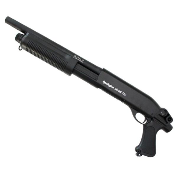 CYMAからM870のスポーツラインシリーズがお手頃価格で登場！■メーカー  CYMA■全長  640mm ■装弾数  30発 （1シェル）■材質  メタル■ポンプアクション式■3発同時発射式CYMAM870SERIES【レビュー】