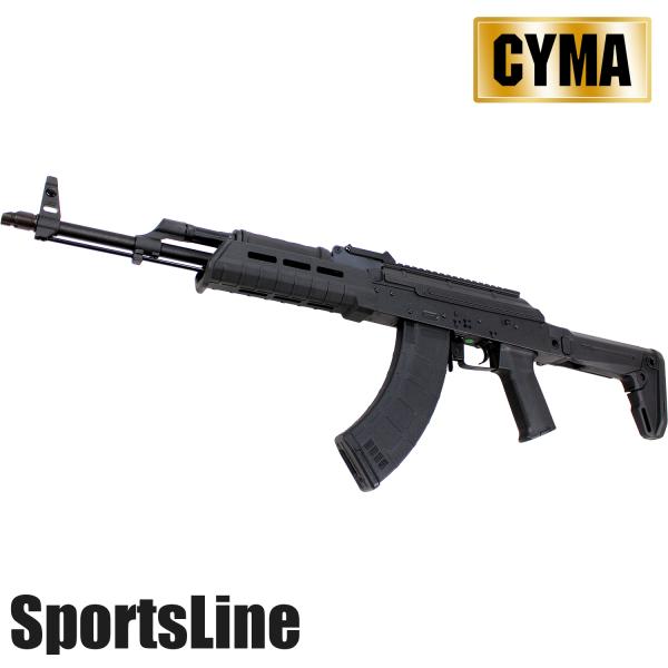 ※バッテリー・充電器は別売りです。・メーカー：CYMA・材質：ABS ナイロンファイバー・全長：887mm - 953mm(ストック折り曲げ時:702mm)・重量：2730g・付属マガジン装弾数：600連 ゼンマイ給弾式・コネクター形状：ミ...
