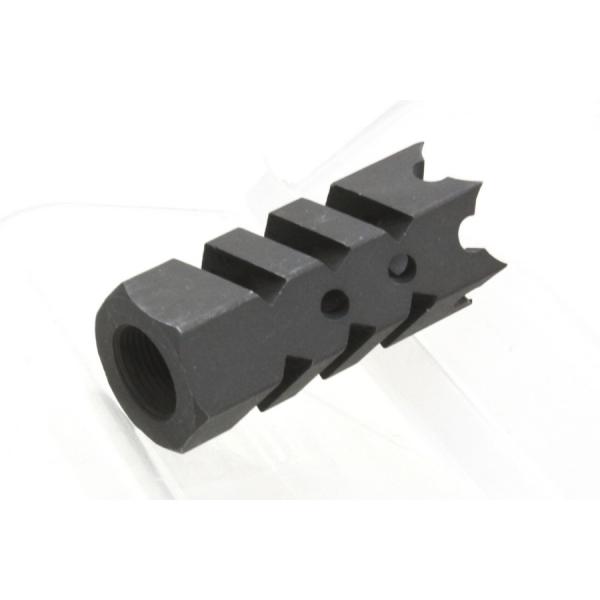 ・メーカー：S&amp;T・材質：スチール・重さ：86g・サイズ：全長：約53.9mm,全幅：約25.1mm,全高：約22.0mm・対応：14mm逆ネジを備えたアウターバレルを持つ機種TORMIX社のTromix Rifle Shark B...