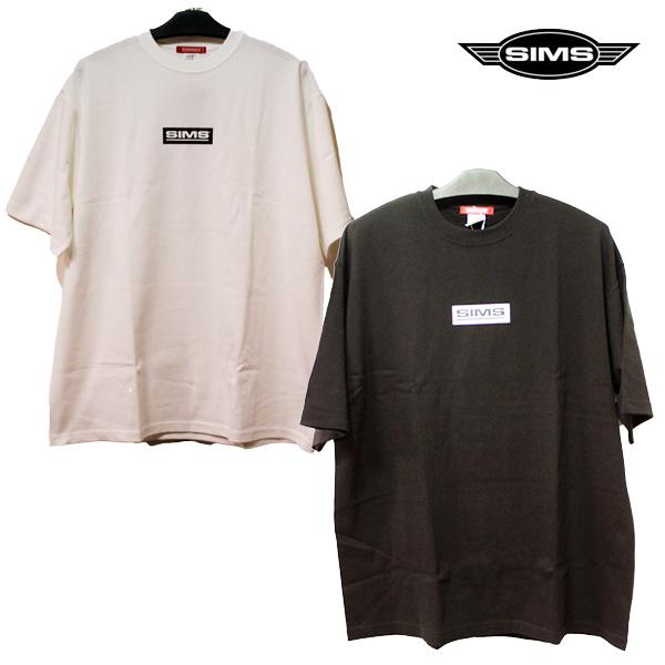 SIMS SNOWBOARDSBOX LOGO BIG S/S TEEコットン 100％9.1オンス ビッグシルエット Tシャツsims tシャツsims スノーボードシムス スノーボードtシャツ ヘビーウェイトtシャツ ヘビーオンスSIM...