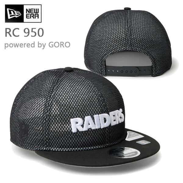 ニューエラ キャップ newera 正規品RC 9FIFTY Flat Visor powered by GORO (min-nano) ラスベガス・レイダース ダブルメッシュ ブラックメッシュ/ブラック素材：ポリエステルワンサイズ:57....