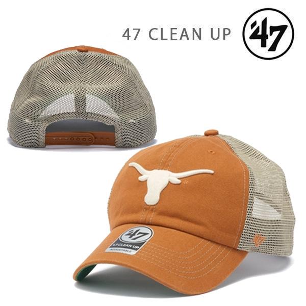 47（フォーティーセブン）日本正規品47 クリーンナップ テキサス・ロングホーンズ NCAA メッシュ バーントオレンジアメリカの大学シリーズ。定番のクリーンアップのガーメントウォッシュコットンと洗いざらしのメッシュのコンビネーションにベー...