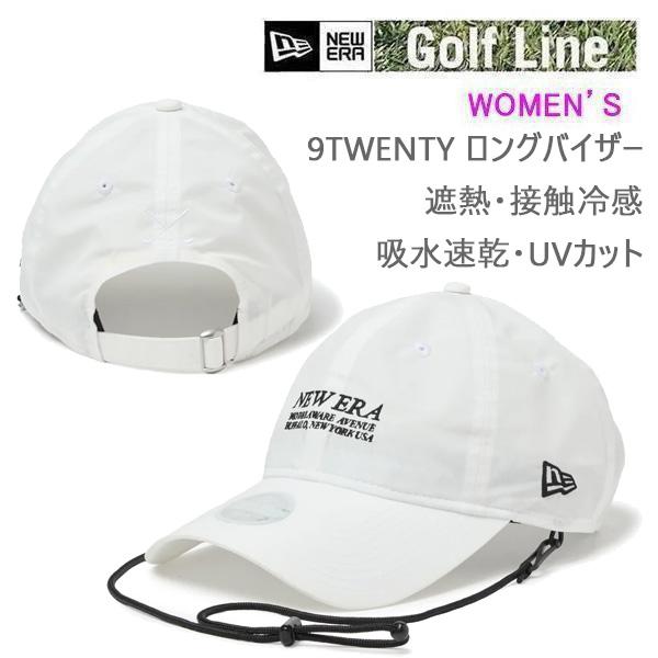 ニューエラゴルフ newera 正規品Women’s 9TWENTY ロングバイザー リボン素材：綿リアストラップにリボンをあしらった、フェミニンな印象のコレクション。リボンはスタイリングや気分に合わせて取り外し可能。バイザーは10mm長め...